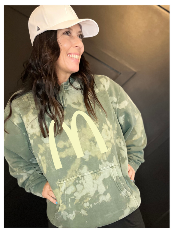 McDonald's Bleached Green Hoodie - Copper Lane Design